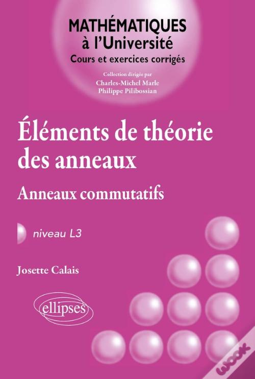 Elements De Theorie Des Anneaux ; Anneaux Commutatifs ; Niveau L3 de ...