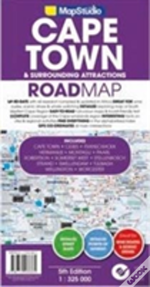 Road Map Cape Town & Surroundind Attractions de Mapstudio Mapstudio ...