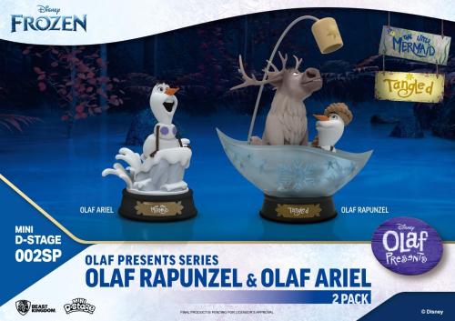 Set 2 Figuras - Olaf Presents: Olaf Rapunzel & Ariel (Mini Diorama ...