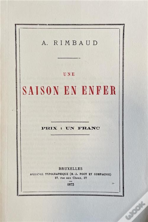 Une Saison En Enfer de Jean-Arthur Rimbaud - Livro - WOOK