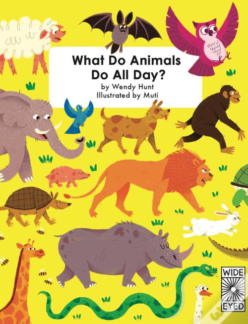 What Do Animals Do All Day? de Wendy Hunt; Ilustração: Studio Muti ...